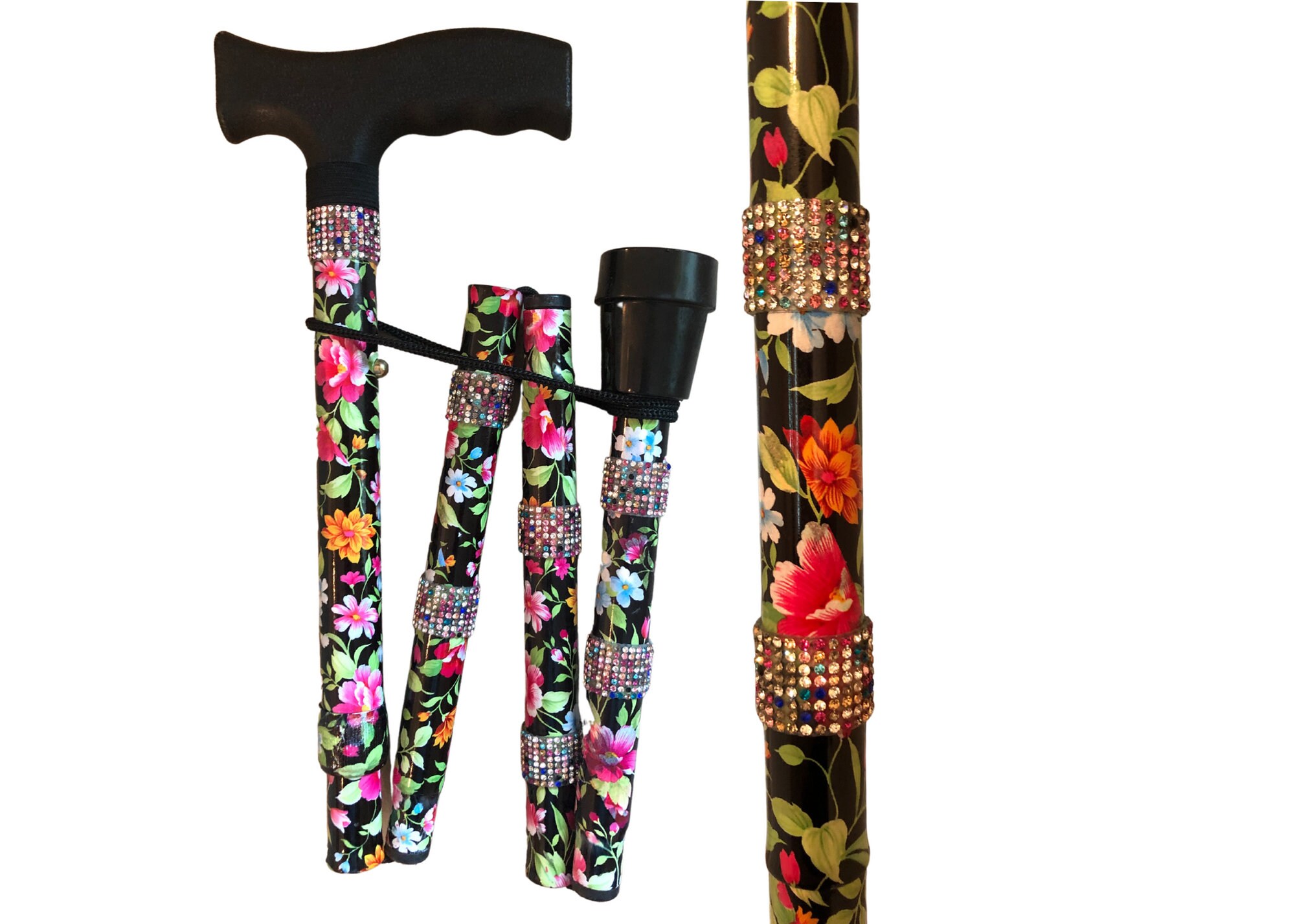 Multi Color Mosaic Diamond Walking Cane - Etsy