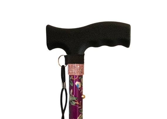 Purple and Pink Floral Diamond Walking Cane - Etsy