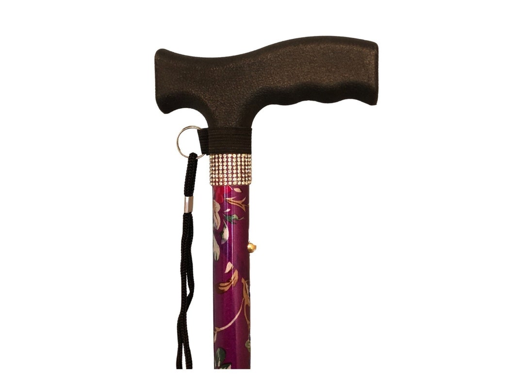 Purple Floral Diamond Cane - Etsy