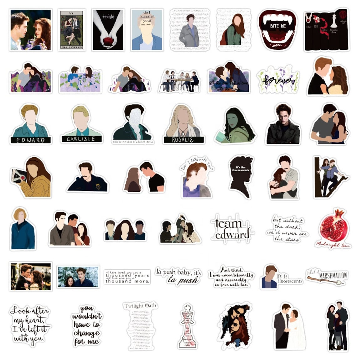 Twilight 50 Pack Stickers Vinyl Stickers Waterproof | Etsy