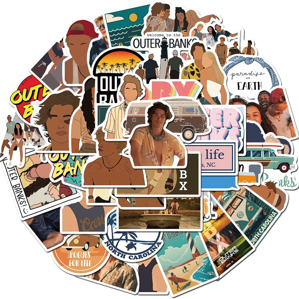 Outerbanks 50 Pack Stickers OBX Sticker Vinyl Stickers | Etsy