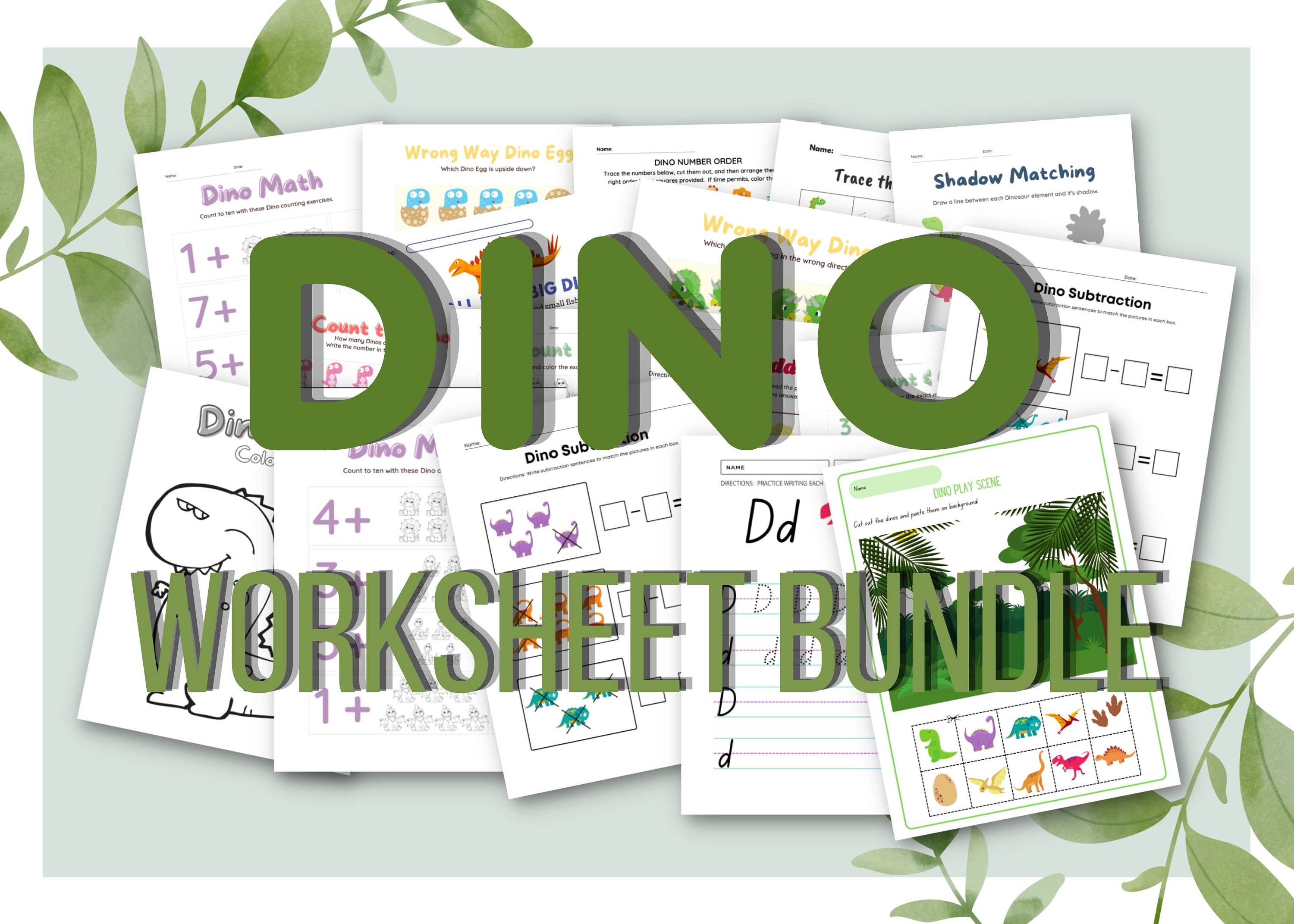 Toys & Games Learning & School Toys Dinosaur Pre-school Worksheet 24 ...