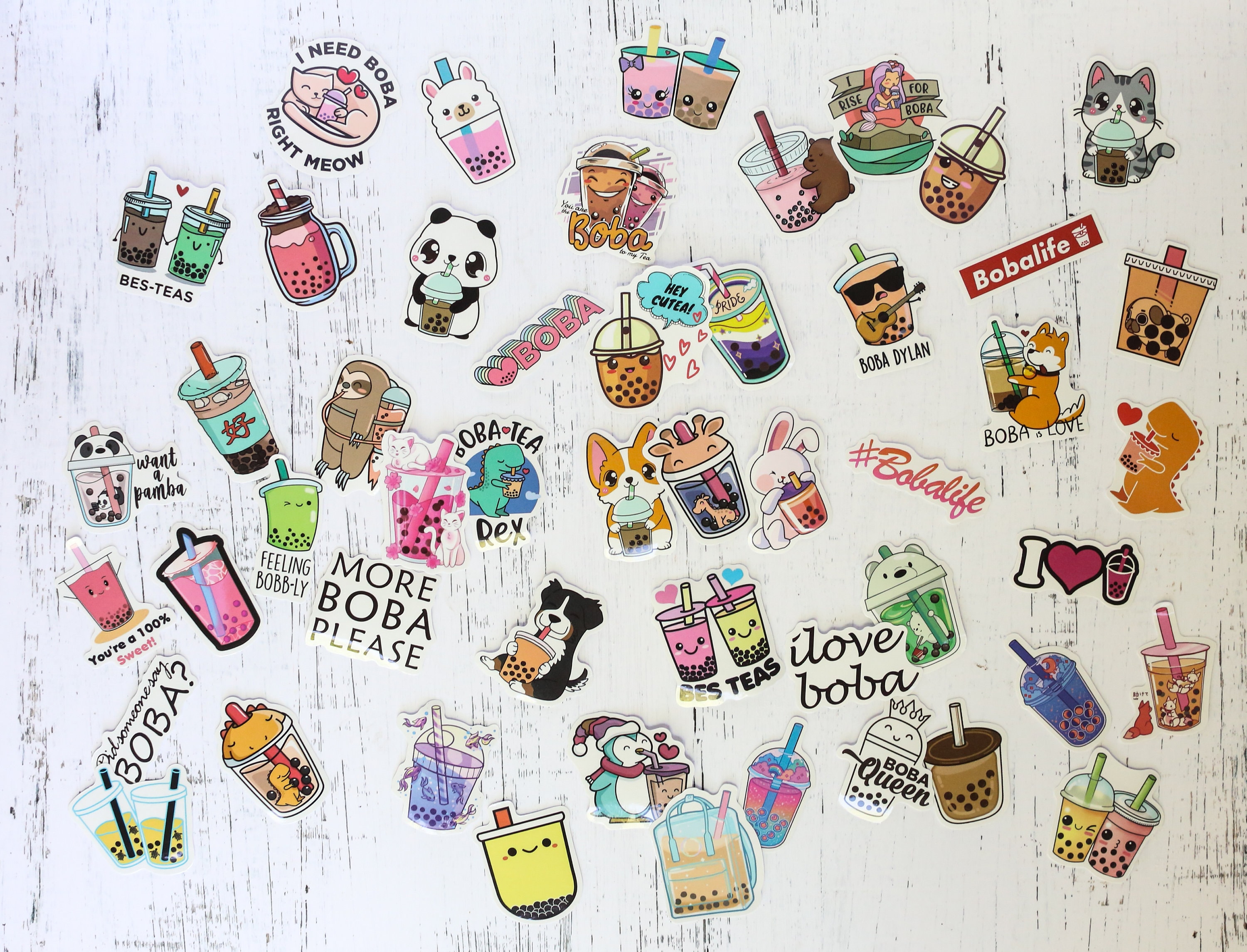 Boba sticker pack Paper & Party Supplies Stickers, Labels & Tags etna ...