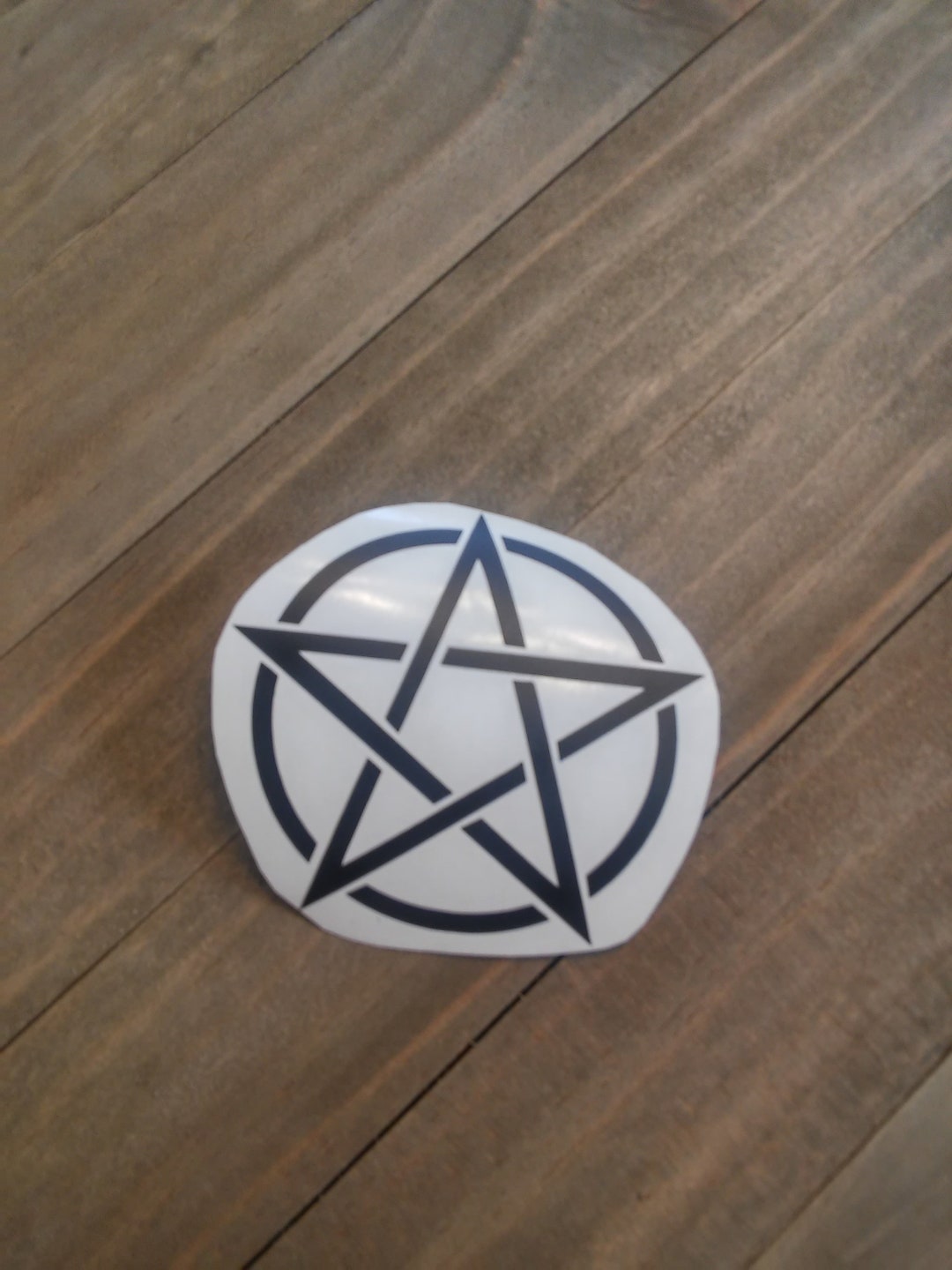 Permanent Adhesive Vinyl Decal Pentagram Sticker-multiple Colors and ...