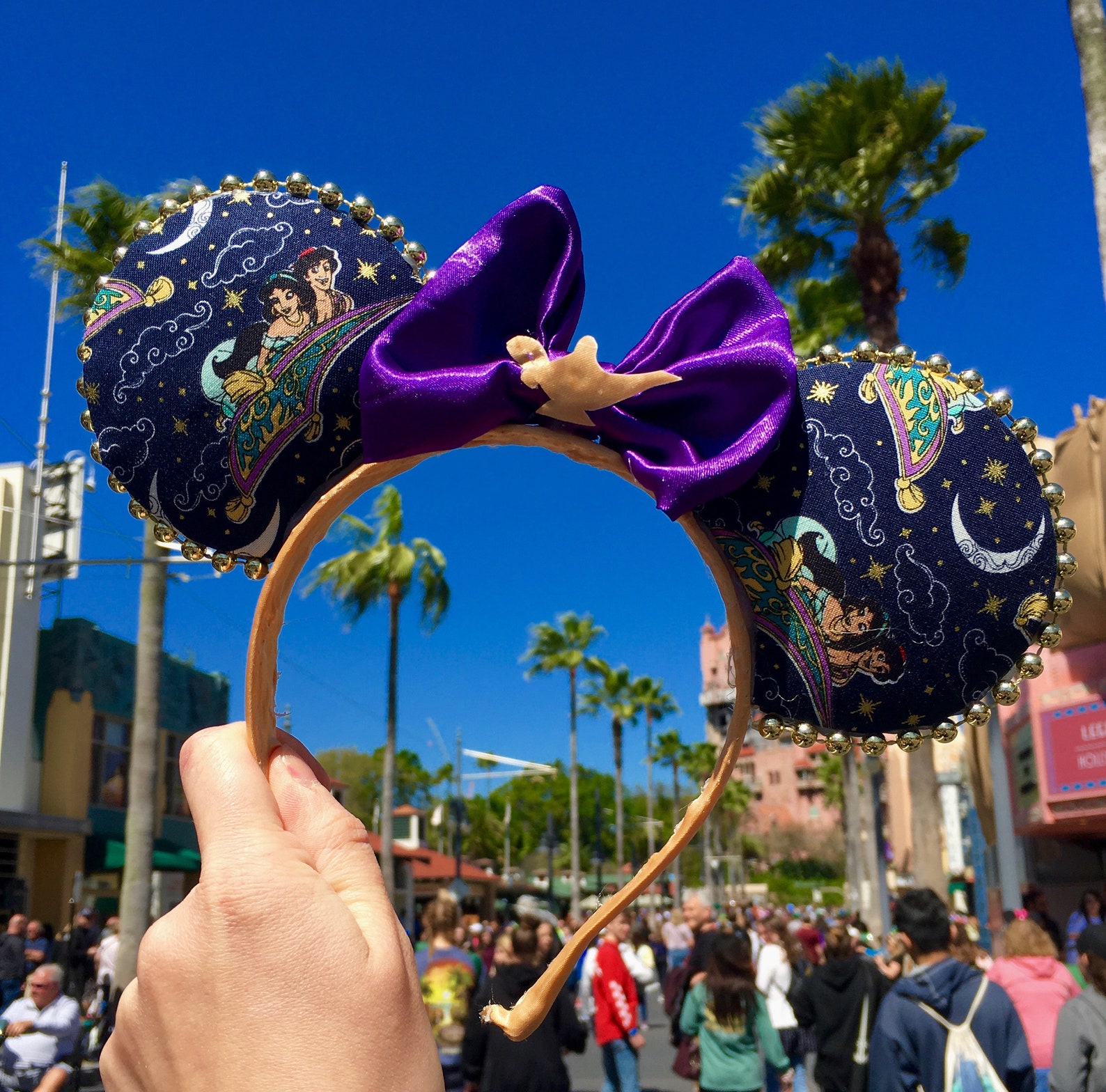 Purple Golden Aladdin Disney Minnie Mouse Ears - Etsy