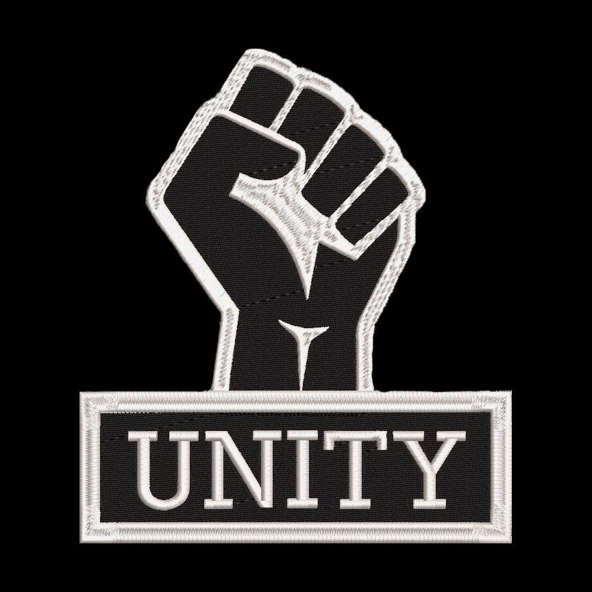 Black Lives Matter Unity Patch Iron on or Sew on 3 in by 3.5 in Blk ...
