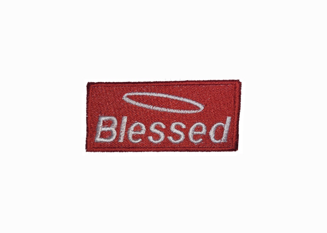Blessed Halo Embroidered Patch 1.5 Inch by 3.4 Inch Red/white Iron on ...