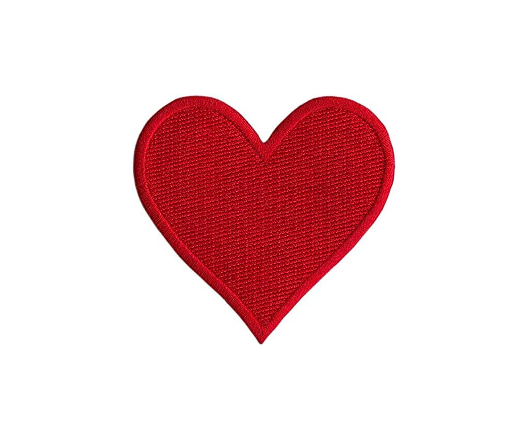 Solid Red Heart Shapes 2 Pack Iron on Embroidered Patch and Applique ...