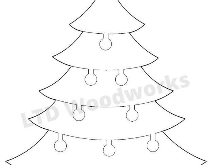 Christmas Tree Scroll Saw Pattern - Etsy