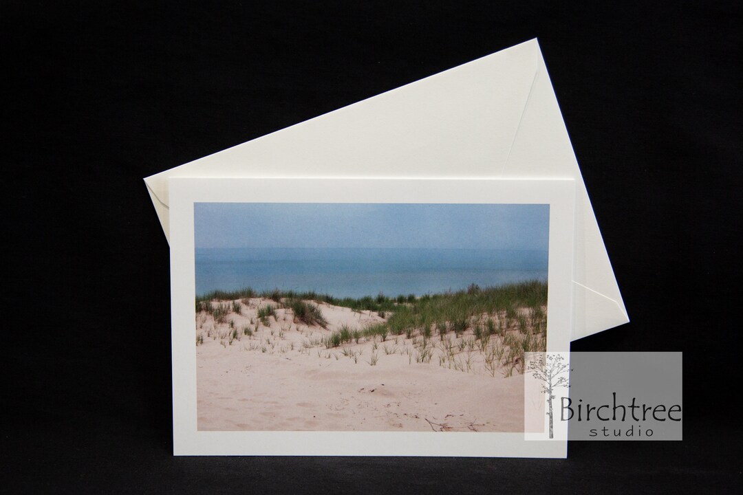 Lake Michigan Dunes and Water Printed Card, Fine Art Print or Metal ...