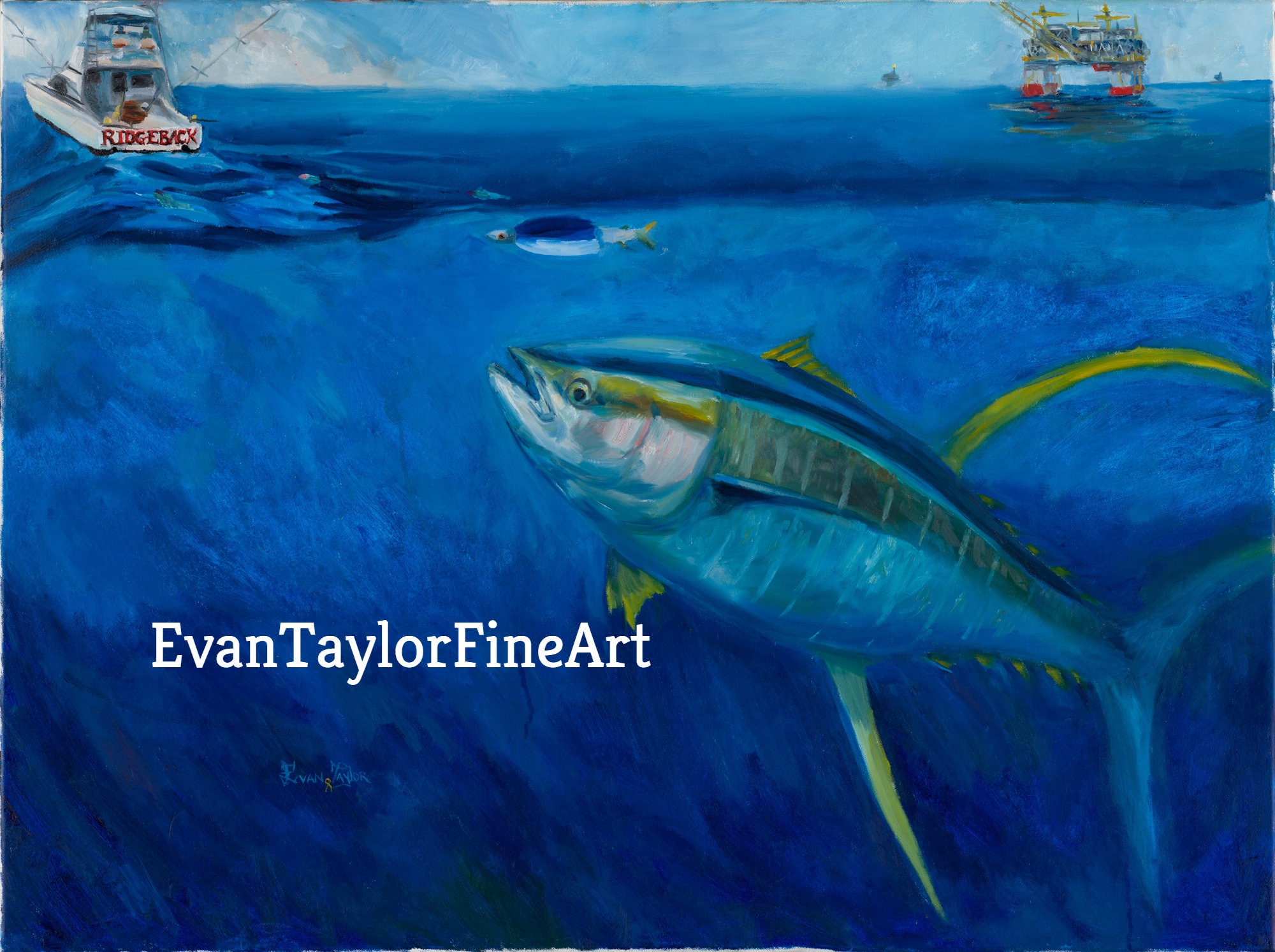 Fish Art Decor Yellowfin Tuna - Golly Whopper - Etsy