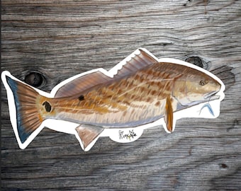 Georgia GA Redfish Red Fish Sticker Printed Digital Vinyl - Etsy