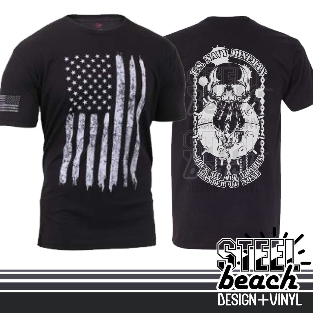 Mineman T-shirt Distressed Flag Military MN Rate Veteran - Etsy