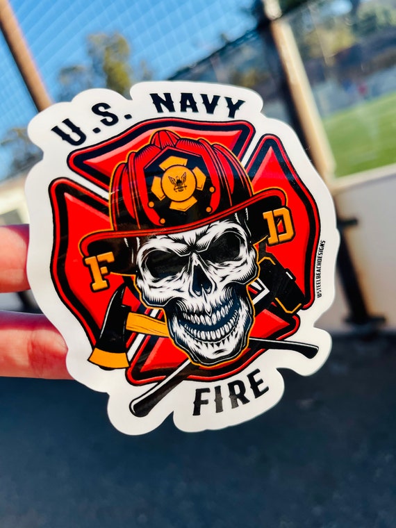 Navy Fire Dept Sticker Damage Controlman Decal Snipe DC - Etsy