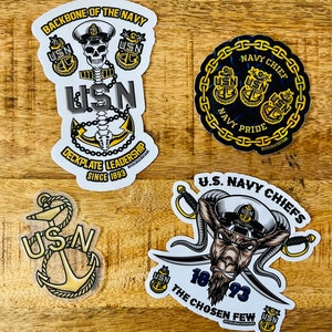 Navy Chief Sticker Pack CPO Decal Bundle Chief's Mess Goat Locker - Etsy