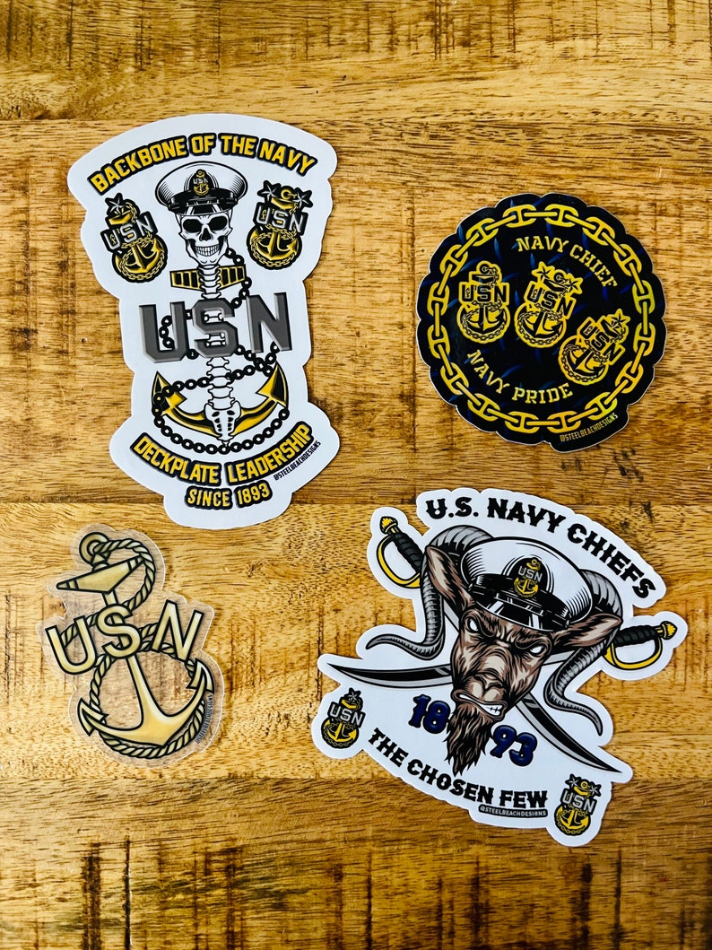 CPO Chief Sticker Pack - CPO Decal Bundle - Chief's Mess Goat Locker - Etsy