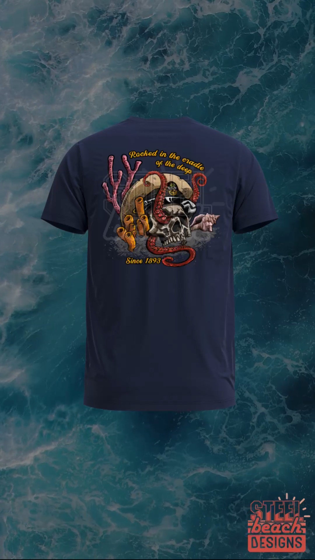 CPO Chief T-shirt - Rocked in the Cradle of the Deep - Navy Chief Navy ...