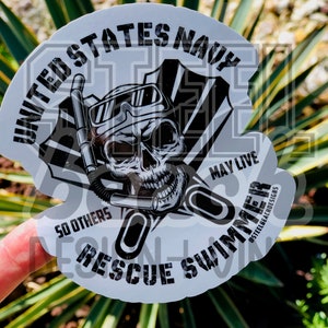 Rescue Swimmer Sticker Navy SAR Decal so Others May Live - Etsy