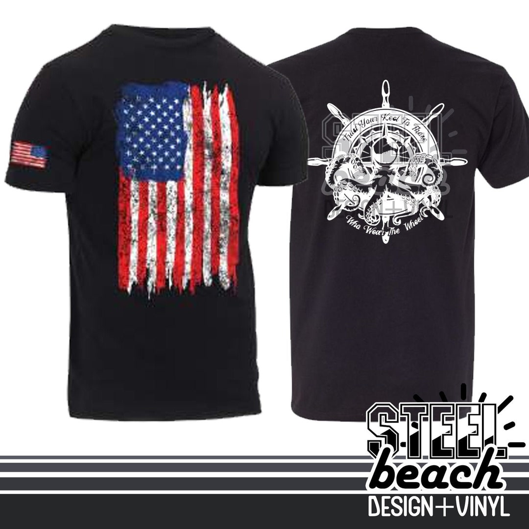 Quartermaster T-shirt Distressed Flag Shirt Trust Your Keel to Those ...