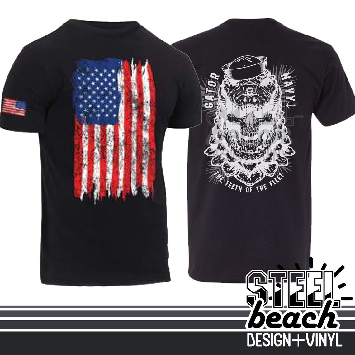 Gator Navy T-shirt Distressed Flag Shirt Amphibious Fleet - Etsy