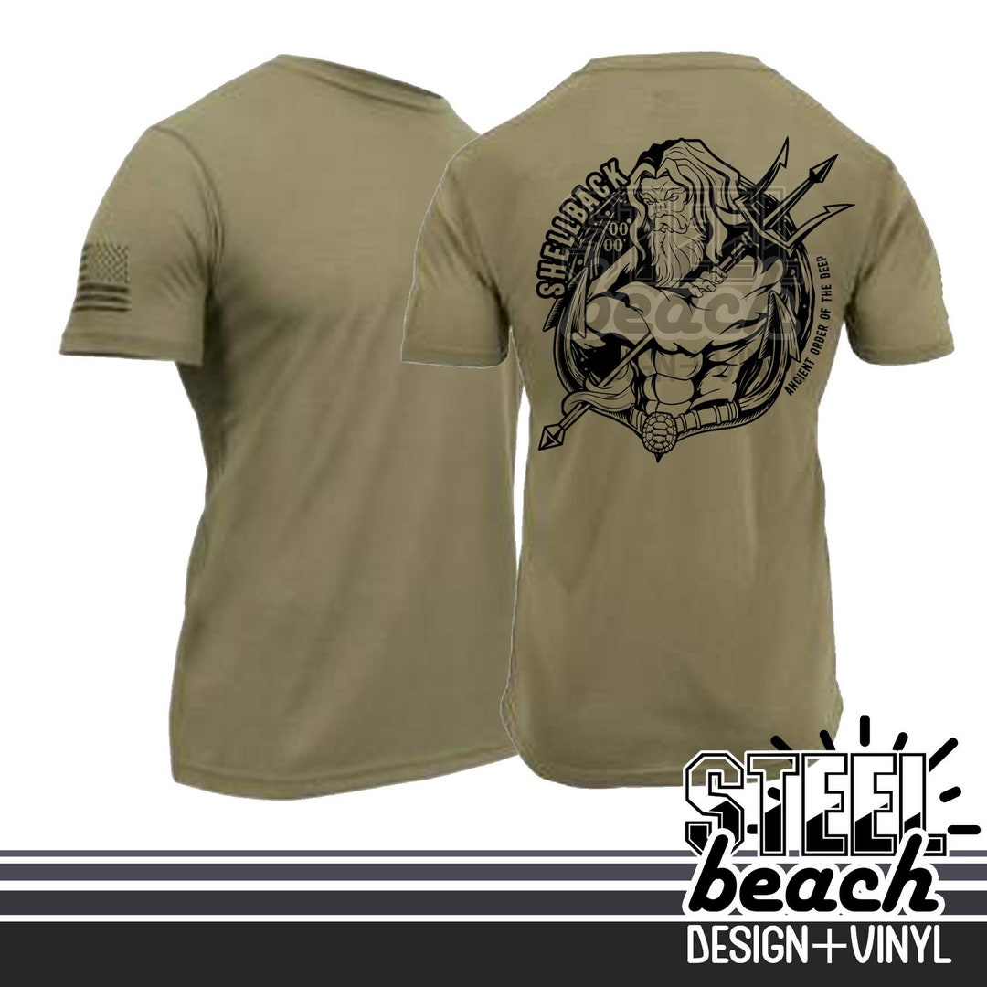 Navy Shellback Tee Line Crossing Equator Coyote Brown Military Uniform ...