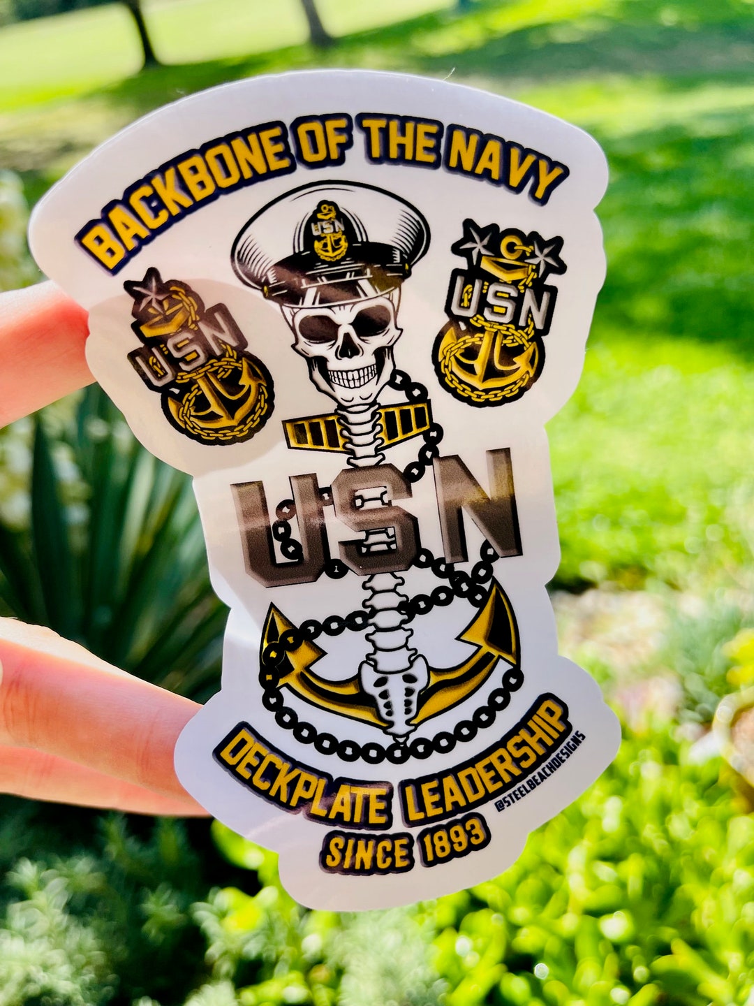 Chief Backbone Sticker - CPO Decal - Military Chief Pride Veteran - Etsy