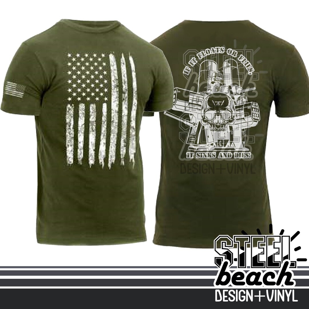Navy Fire Controlman Tee OD Green Distressed Flag Shirt Navy Pride ...