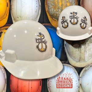 US Navy CPO Anchor Sticker Hard Hat Decal Heritage Anchor E7 E8 E9 - Etsy