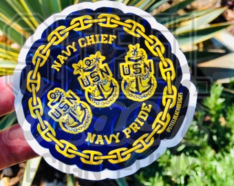 Us Navy Master Chief Sticker - Etsy