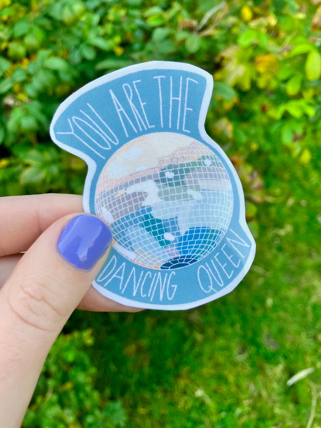 Dancing Queen Disco Sticker Splash Proof Decal, Illustration, Handmade ...