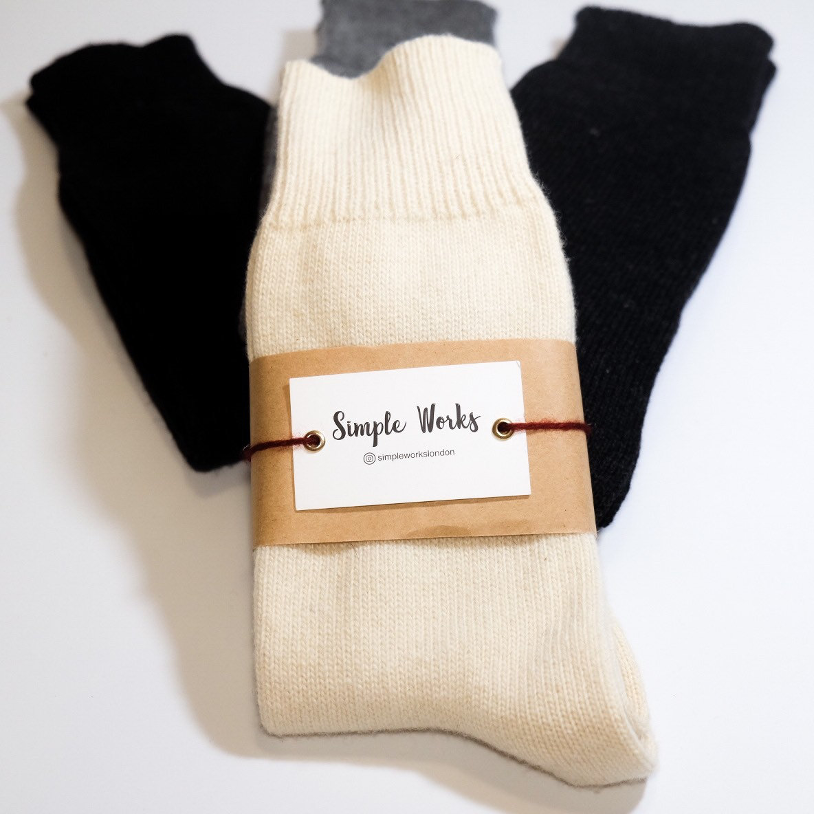 Warm Cozy Plain Wool Socks, Unisex High-quality Wool Socks, Pure ...