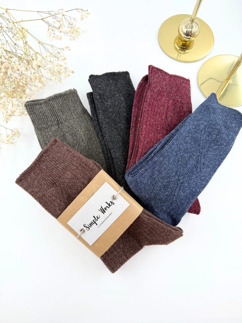 Organic Merino Wool Socks: Ladies Knit, Soft & Breathable - Etsy UK
