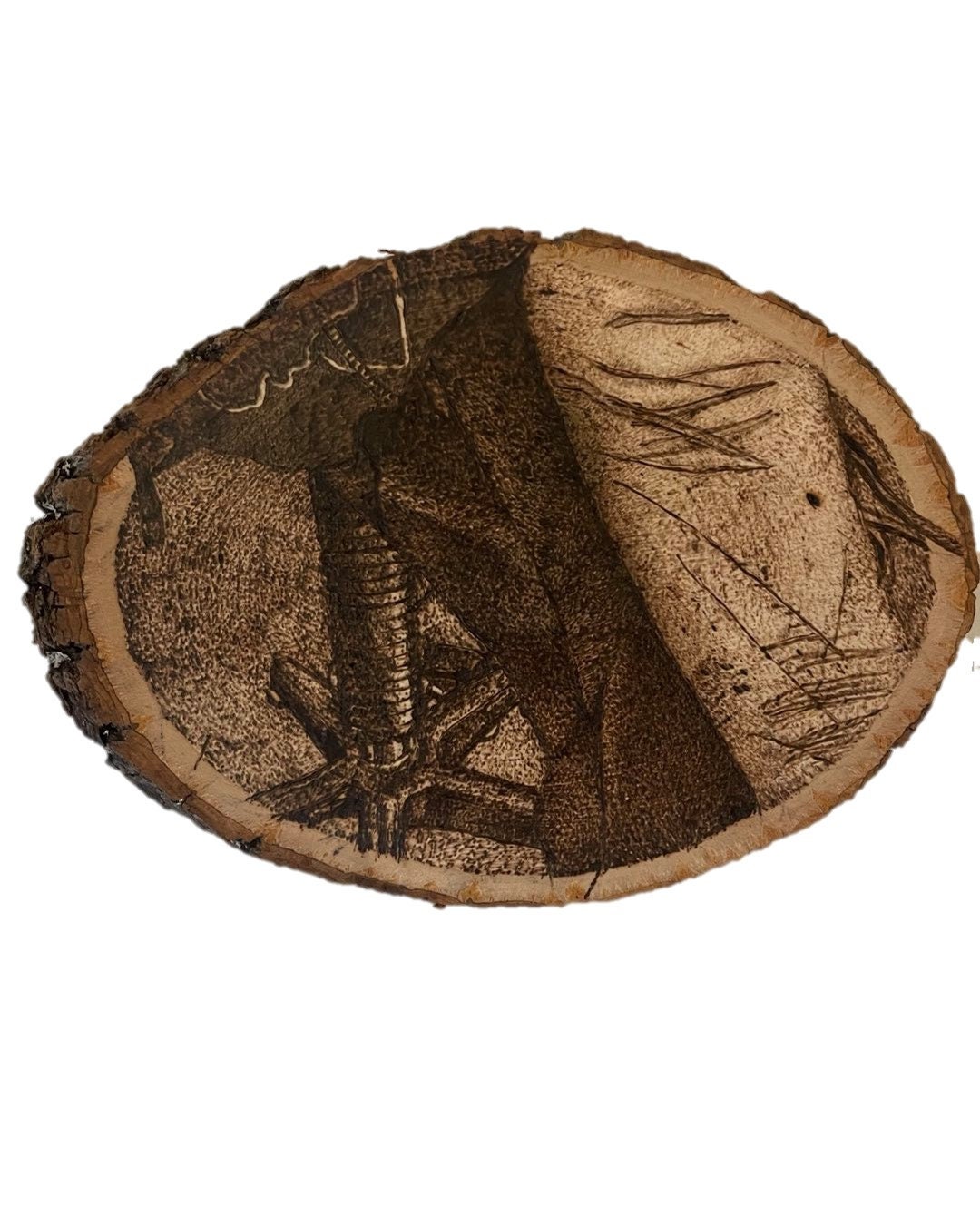 Scars Original Pyrography, Wood Burned Fine Art free USA Shipping - Etsy