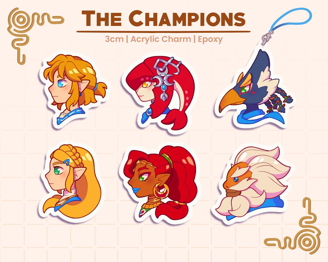 Champions Phone Charms | Botw - Etsy