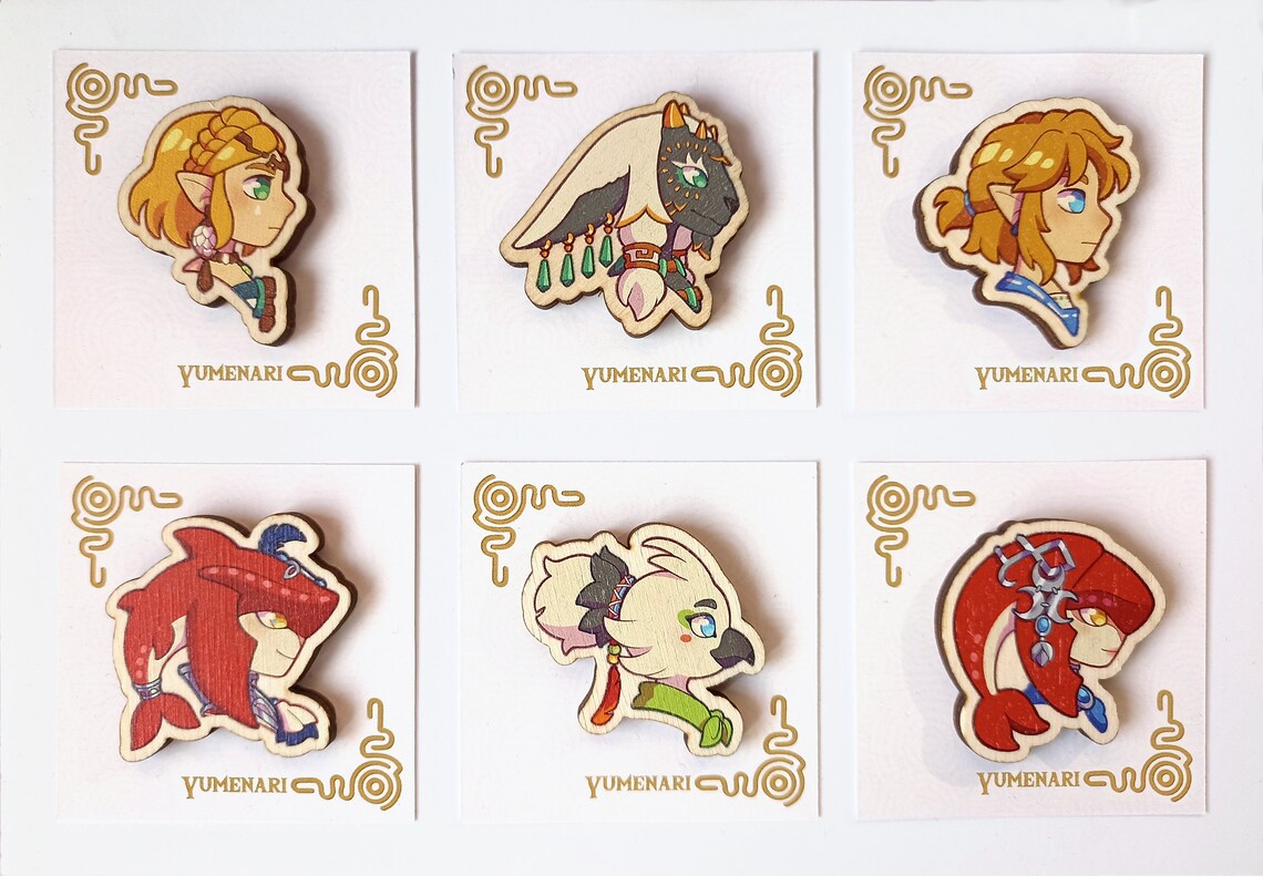 Zelda Botw & Totk Wooden Pins - Etsy
