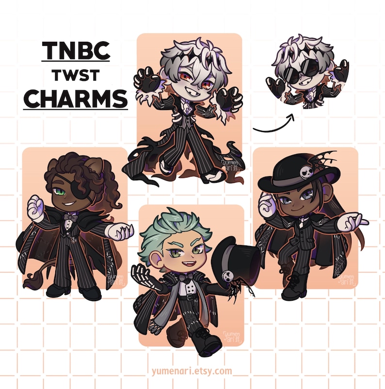 Leona, Jamil, Sebek, Skully Charms | TWST - Etsy España