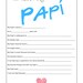 All About My Papi Fathers Day Printable Book Father's Day DIY Gift Fill ...
