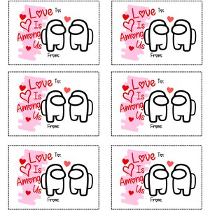Among Us Valentine's Day Cards: Printable Crewmate Valentines (PDF) - Etsy