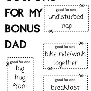 Bonus Dad Fathers Day Printable Book - Father's Day DIY Gift - Grandpa ...