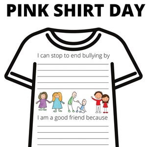 Pink Shirt Day Printable Activities: Anti-bullying, Good Friend (PDF ...