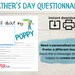 All About My Daddy Father's Day Questionnaire Fathers Day Survey ...