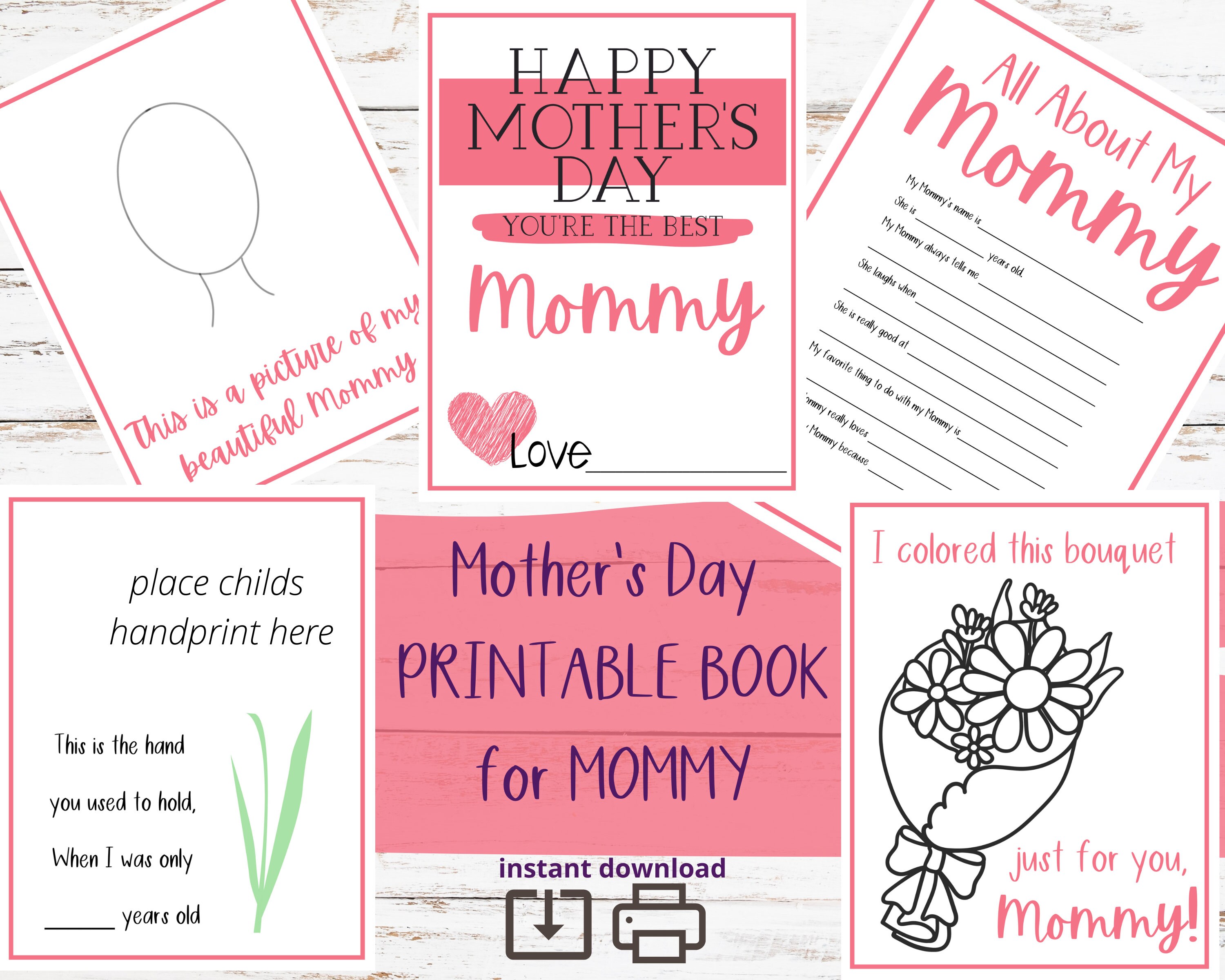 All About Mommy Printable Mother's Day Book-survey -fill in the Blanks ...