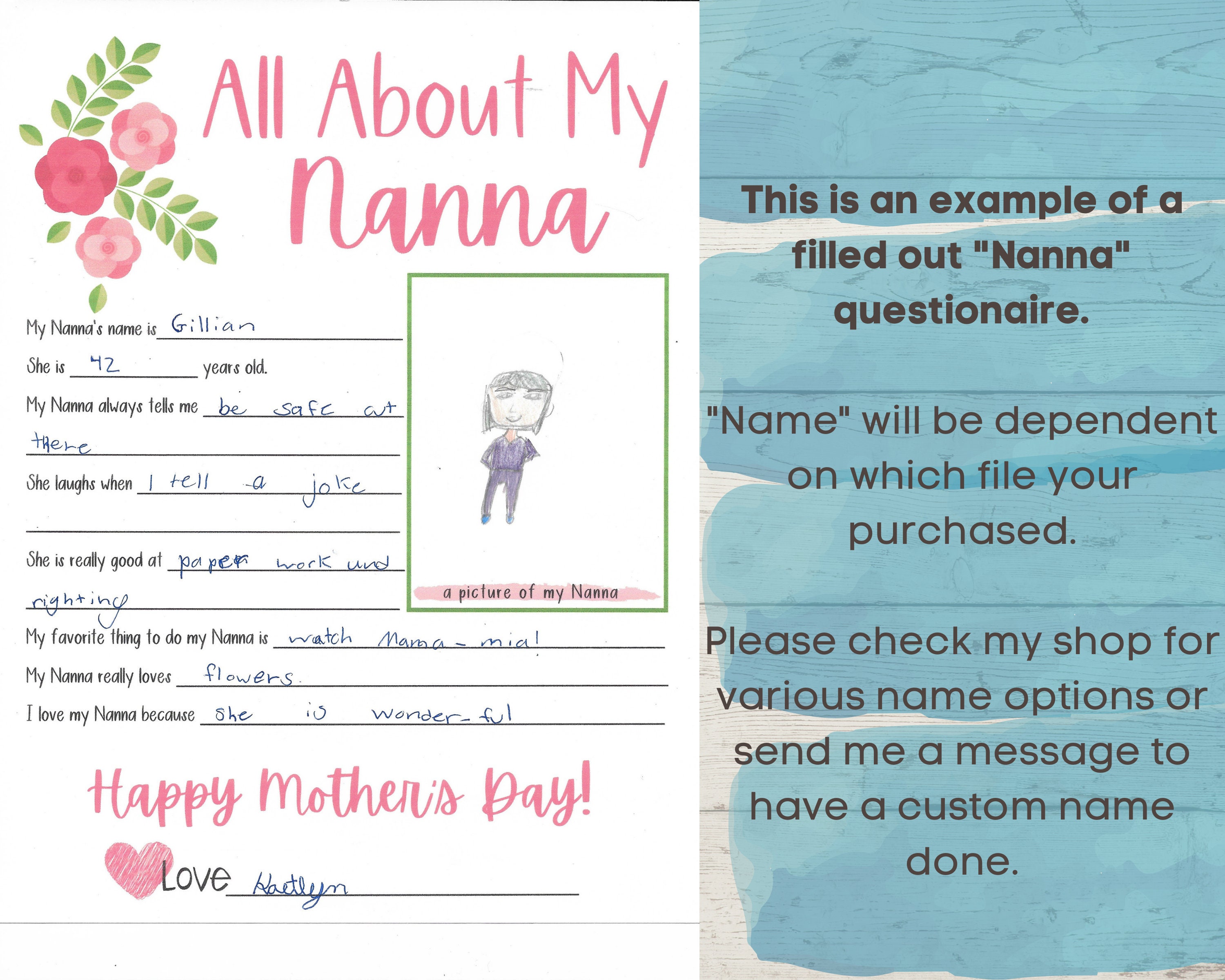 All About My Mommy - Mother's Day Questionnaire - Survey - Questions ...