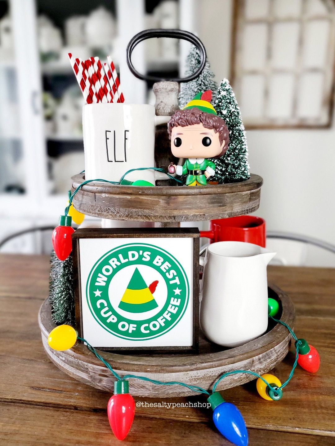 World's Best Cup of Coffee sign, Buddy the Elf Christmas cheer coffee ...