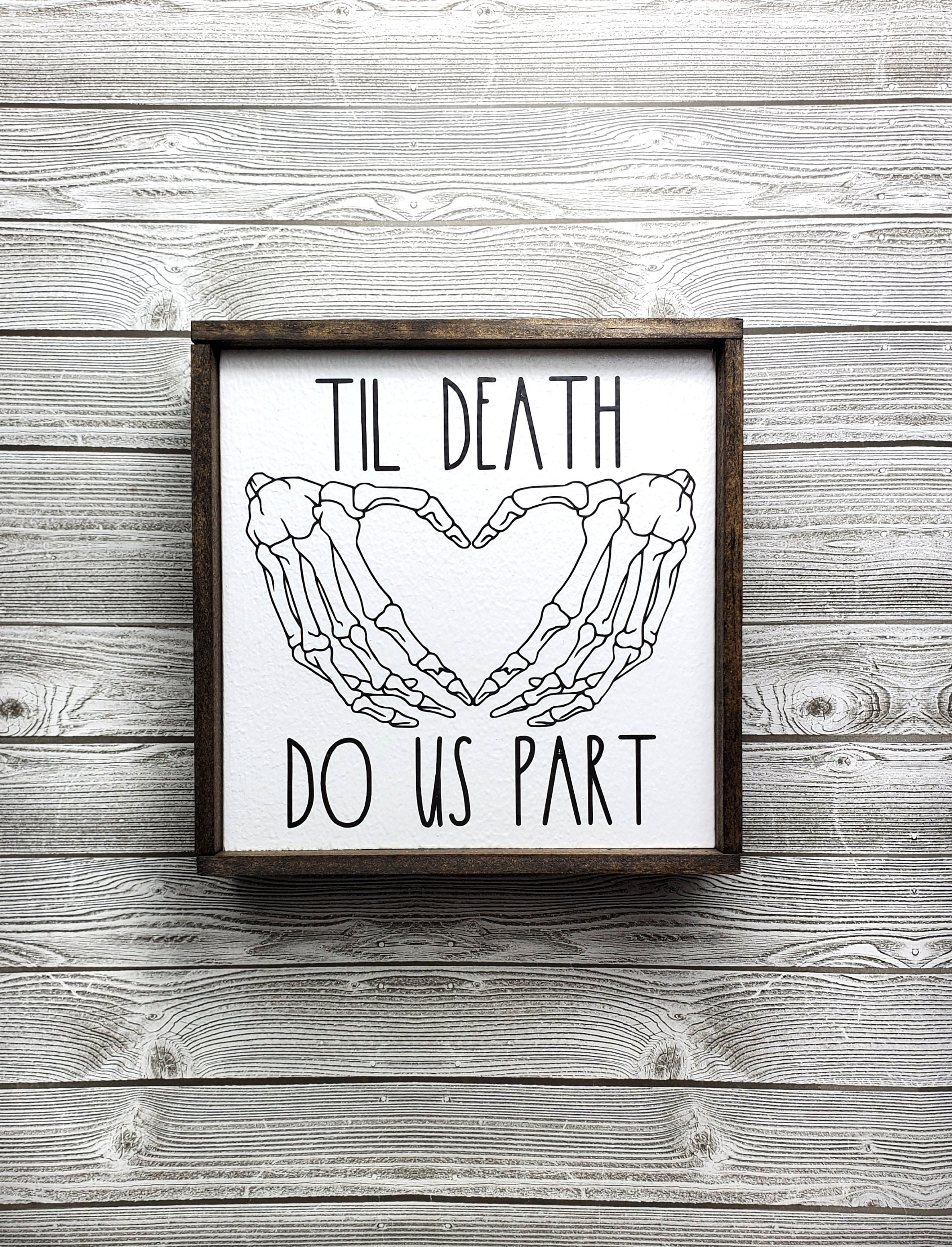 Til Death Do Us Part Sign Skeleton Hands Heart Rae Dunn - Etsy