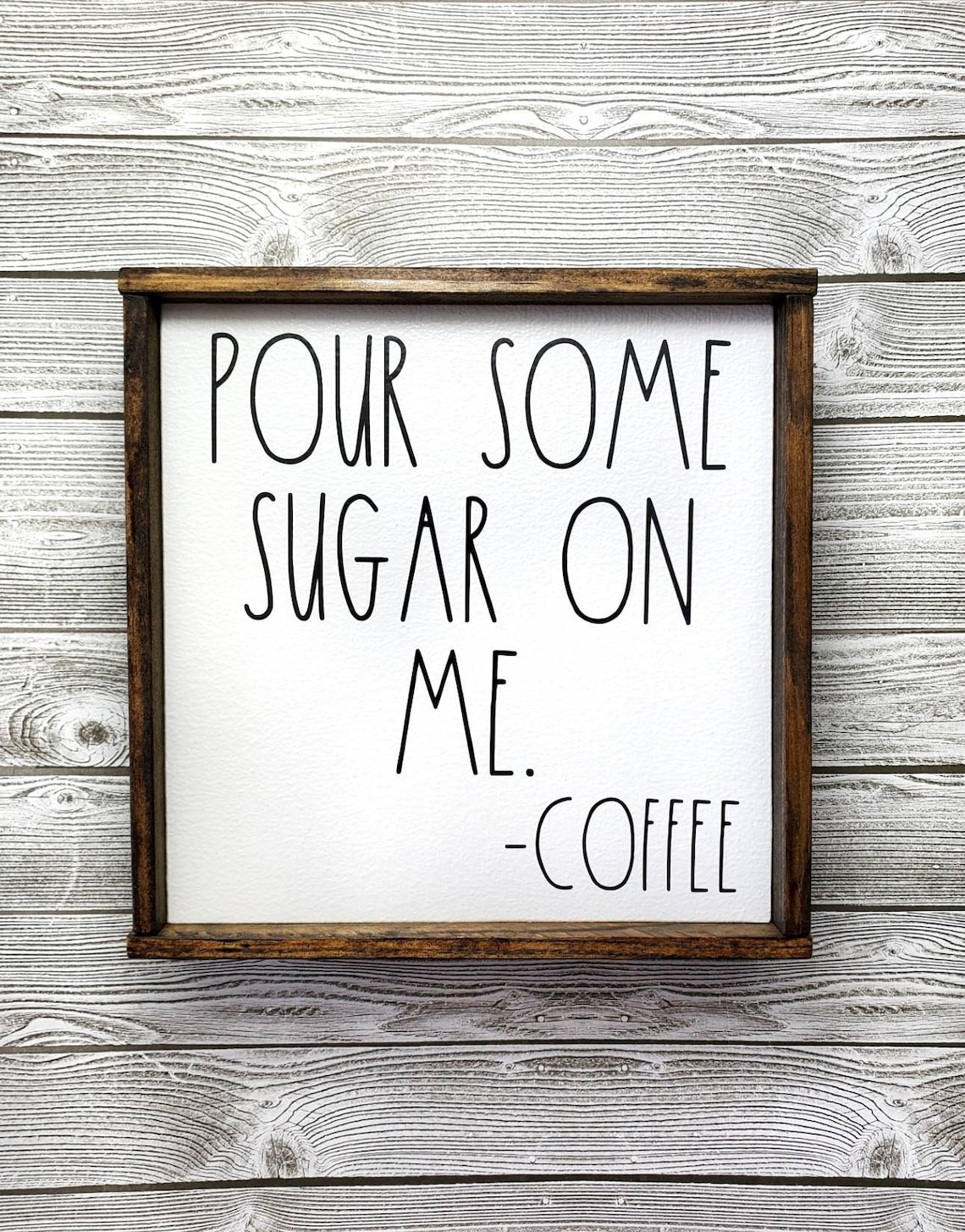 Pour Some Sugar on Me Sign, Coffee Bar Decor, Coffee Signs, Small Wood ...