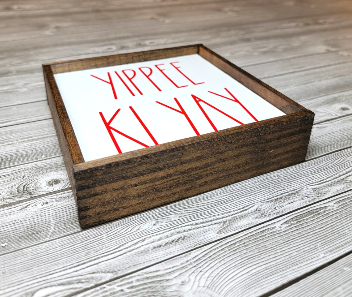Yippee Ki Yay Die Hard Quote Sign Coffee Bar Tiered Tray - Etsy