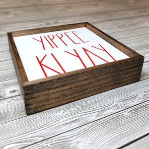 Yippee Ki Yay Die Hard Quote Sign, Coffee Bar Tiered Tray Decor ...