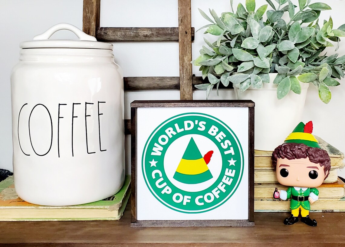 World's Best Cup of Coffee sign Buddy the Elf Christmas - Etsy.de