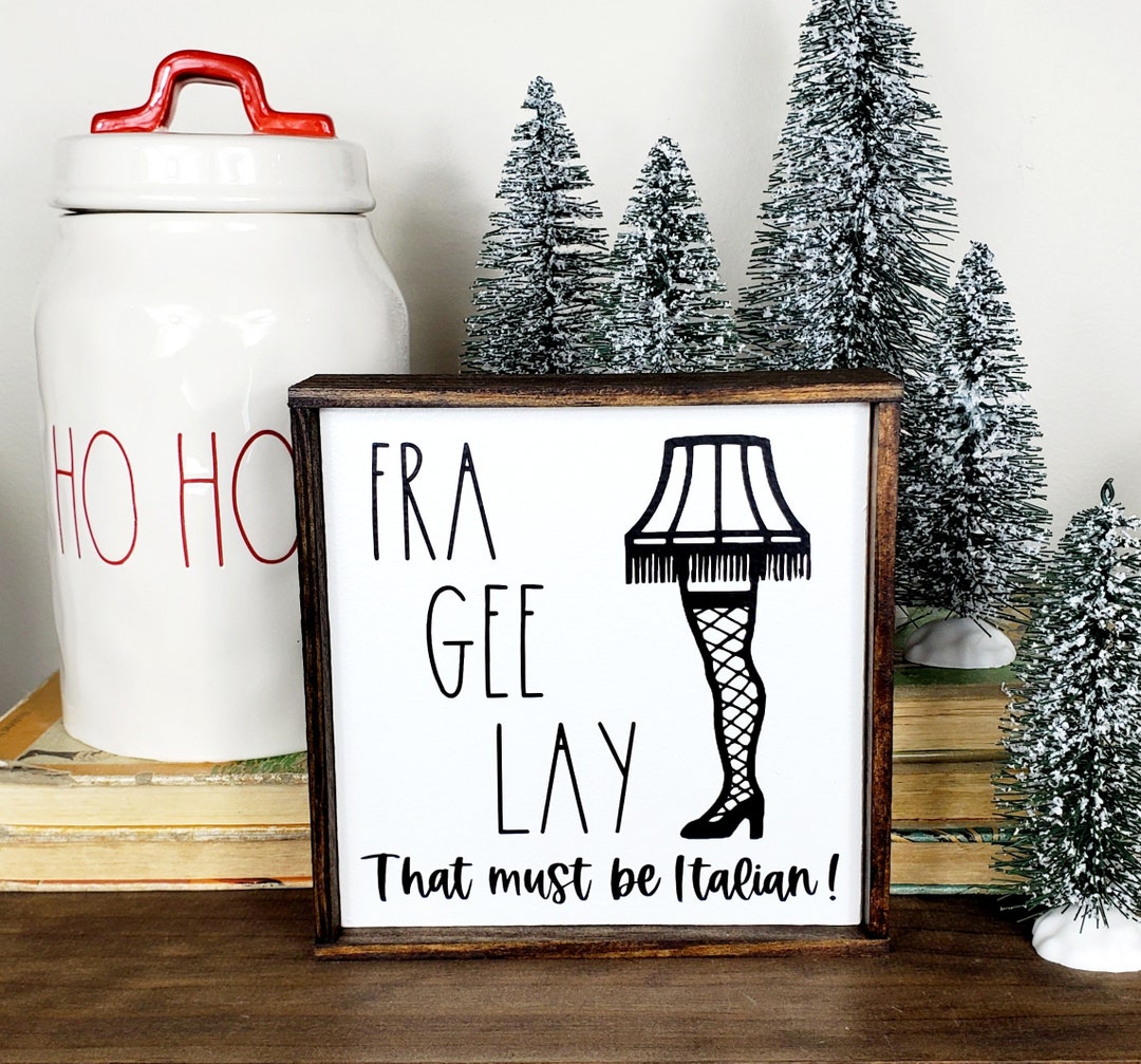 Fra Gee Lay Sign, A Christmas Story, Leg Lamp, Coffee Bar Decor, Tiered ...
